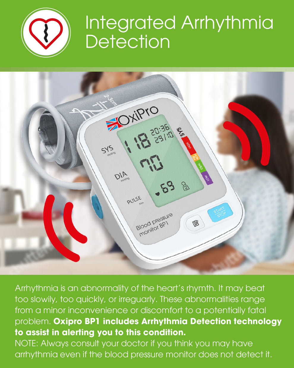 Oxipro BP1 Blood Pressure Monitor – OxiPro Medical Ltd