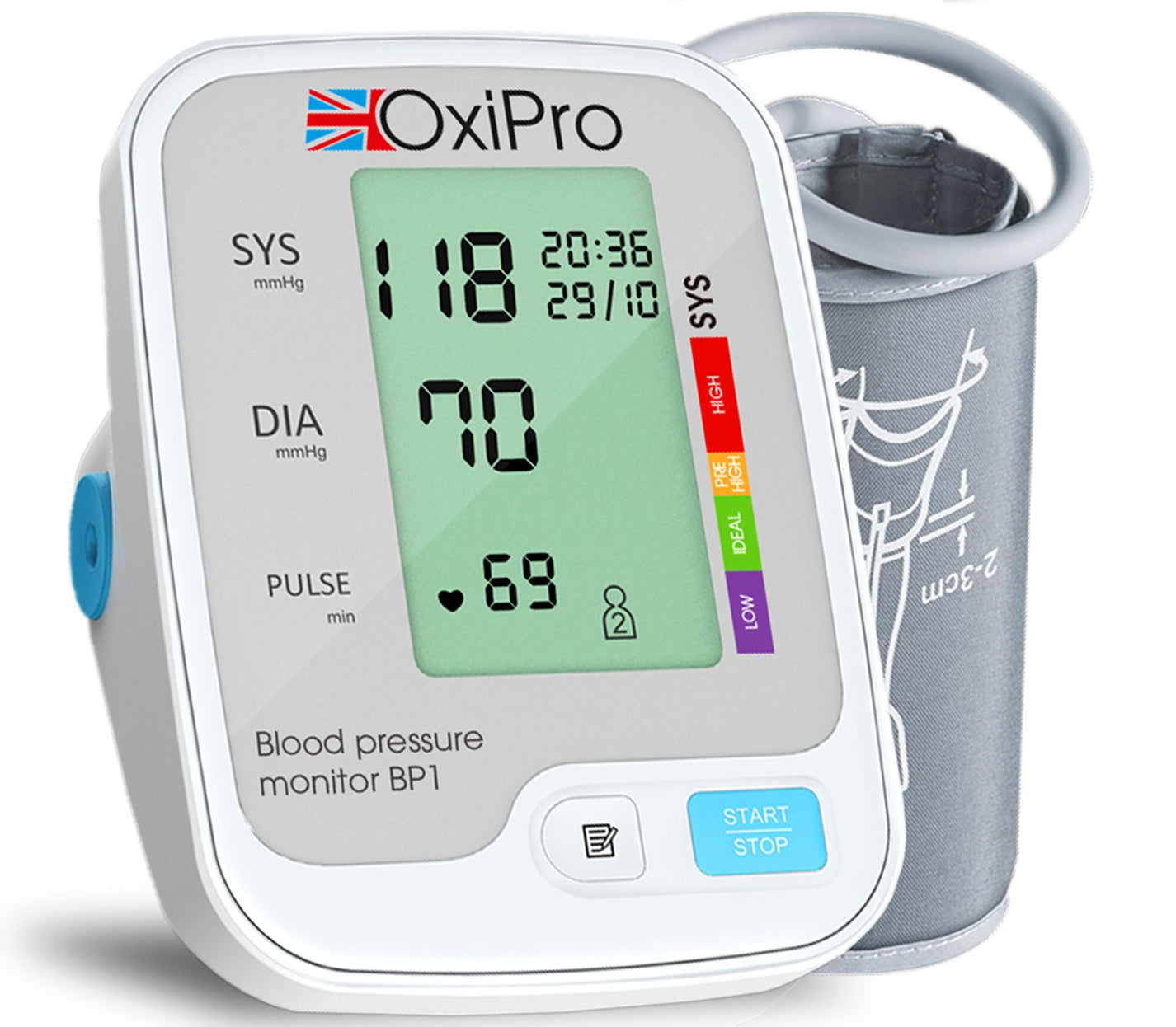 Oxipro BP1 Blood Pressure Monitor – OxiPro Medical Ltd